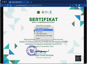 Cara Cetak Sertifikat CAT IPMB ASN Kemenag - Farazinux