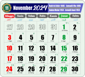 Kalender 2024 Lengkap dengan Hijriyah, Jawa, dan Pasaran | Download CDR ...