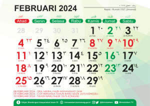 Kalender Februari 2024 Lengkap Jawa, Hijriyah, dan Tanggal Merah ...